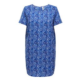 Only Carmakoma Damen Only CARMAKOMA Sommerkleid &raquo;CARLUX SS TUNIC DRESS WVN NOOS&laquo; Materialmix, loose fit blau 46, N-Gr