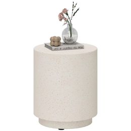 Beistelltisch, Creme, Stein, 37x43x37 cm, Wohnzimmer, Wohnzimmertische, Beistelltische