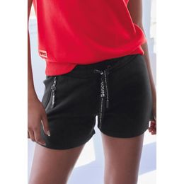 Bench. Loungewear Damen Sweatshorts mit seitlichen Schlitz und Rei&szlig;verschlusstaschen, Loungewear 40/42, N-Gr