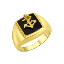 Firetti Herren Fingerring &raquo;Schmuck Geschenk Silber 925 Silberring Anker&laquo; schwarz 62, Silber 925 (Sterlingsilber), 3mm