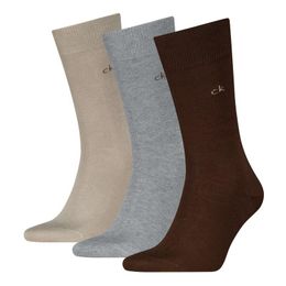 Calvin Klein Herren Socken &raquo;CK MEN SOCK&laquo; 3 Paar, uni, Cotton-Mix, breiter Bund bunt 39-42