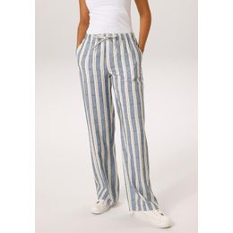 Aniston Casual Damen Aniston CASUAL Schlupfhose im trendigen Streifen-Dessin blau 44, N-Gr
