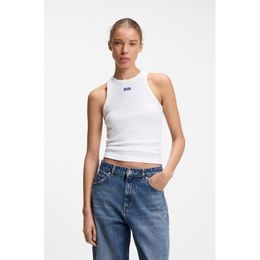 Hugo Damen Hugo Tanktop &raquo;Easy Tank&laquo; Stretch-Baumwolle, Slim Fit wei&szlig; XS