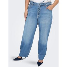 Only Carmakoma Damen Only CARMAKOMA Relax-fit-Jeans &raquo;CARGIANNA MW STRAIGHT AZ751 DNM NOOS&laquo; blau 46, L&auml;nge 32