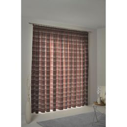 WIRTH Vorhang &raquo;Laufenberg&laquo; Kr&auml;uselband 1 Stk. tlg. orange Jacquard, Baumwolle, Polyester 125cm, Kr&auml;uselband, 65cm