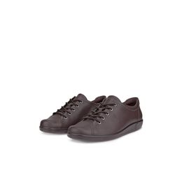 Ecco Damen Schn&uuml;rschuh &raquo; Soft 2.0&laquo; , Freizeitschuh, Halbschuh, Schn&uuml;rschuh mit dezenter Logo Pr&auml;gung braun 42