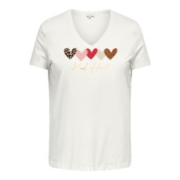 Only Carmakoma Damen Only CARMAKOMA V-Shirt &raquo;CARMAEBELL LIFE S/S V-NECK REG TEE JRS&laquo; L