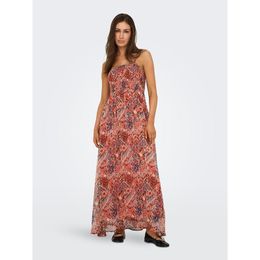 Only Damen Only Maxikleid &raquo;ONLELENA VIKKI LIFE STRAP ANK DRESS WVN&laquo; Sommerkleid bunt L (40), N-Gr