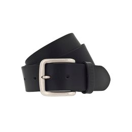Mustang Herren Mustang Lederg&uuml;rtel &raquo;"Victor"&laquo; mit klassischer Dornschlie&szlig;e, 4 cm breit, unifarben schwarz 105