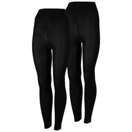 Heatkeeper Damen Thermoleggings &raquo;LADIES THERMAL LEGGING&laquo; mit angerauter Innenseite und isolierenden Schicht f&uuml;r den Winter schwarz S/M, N-Gr