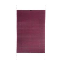 K-home Plissee &raquo;Klemmfix Pisa&laquo; verdunkelnd energiesparend ohne Bohren verspannt rot Obermaterial: 100% Polyester 130cm, zweiseitig verschiebbar, 35cm