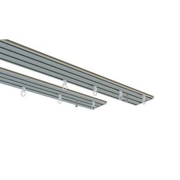 OTTO home Gardinenschiene &raquo;Tanbul&laquo; 4 l&auml;ufig-l&auml;ufig Fixma&szlig; silber Aluminium B/L: 420cm, 4 l&auml;ufig