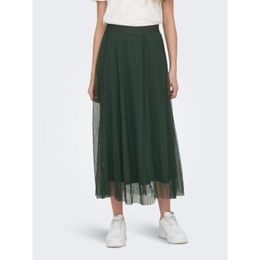 Only Damen Only Maxirock &raquo;ONLLAVINA SKIRT JRS&laquo; Polyester gr&uuml;n S (36)