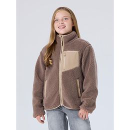 name it Damen Pl&uuml;schjacke &raquo;NKNMATTIA SHERPA JACKET PB1&laquo; Kunstfaser 134