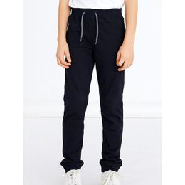 name it Jungen Jogginghose &raquo;NKMSWEAT f&uuml;r Jungen mit verstellbarem Bund und Kordelzug&laquo; unifarben, casual, regular fit, Baumwollmix, Rundhals schwarz 