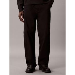Calvin Klein Jeans Herren Chinohose gerade Passform im 90er-Jahre-Look schwarz 33, L&auml;nge 30