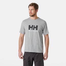 Helly Hansen Herren T-Shirt &raquo;HH LOGO T-SHIRT 3.0&laquo; kurz&auml;rmlig, mit Rundhalsausschnitt, aus Baumwolle, sportlicher Schnitt grau XS