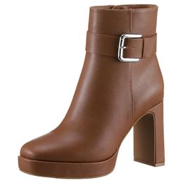 Aniston Shoes Damen Aniston SHOES Stiefelette Stiletto, Ankle Boots, mit Blockabsatz braun 41