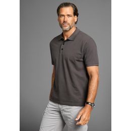 MAN'S WORLD Man's World Herren Poloshirt Kurzarm, lockere Passform, unifarben grau 52/54 (L)