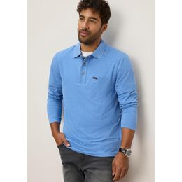 Bruno Banani Herren Langarm-Poloshirt mit Polokragen, melierte Optik XL