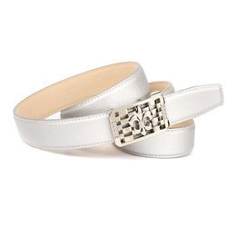 Anthoni Crown Damen Lederg&uuml;rtel silber 90