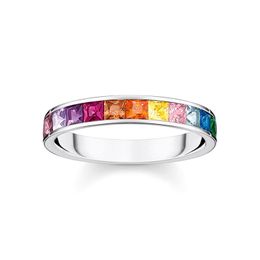 Thomas Sabo Damen Thomas Sabo Fingerring &raquo;TR2403-477-7-52-64, TR2403-477-7-52-64, TR2403-996-7-52-66&laquo; mit Glas-Keramik Stein, Korund, Zirkonia, 