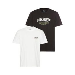 Quiksilver Herren T-Shirt &raquo;RUGGED SHORT SLEEVE TEE PACK YM&laquo; Packung, 2er-Pack, 2 Stk. 2er-Pack, Kurzarm-Design, aus Baumwolle schwarz-wei&szlig; XXL