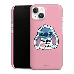 DeinDesign iPhone 14 Handy Premium Case Smartphone Handyh&uuml;lle Schutzh&uuml;lle gl&auml;nzend Lilo & Stitch Disney Sayings Premium Case