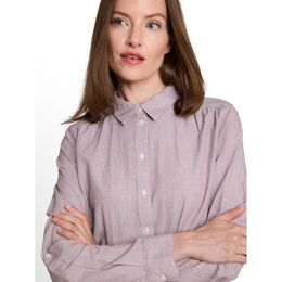 Tom Tailor Damen Tom Tailor Langarmbluse &raquo;Regular&laquo; mit feinen Stickereien und Hemdkragen lila 34