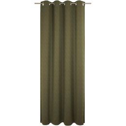 WIRTH Vorhang &raquo;Torbole&laquo; &Ouml;sen 1 Stk. tlg. gr&uuml;n Jacquard, Baumwolle, Polyester 255cm, &Ouml;sen, 132cm
