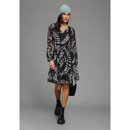 Laura Scott Damen Meshkleid Meshkleid, elastisches Material, taillierte Passform, elastischer Bund schwarz 48, N-Gr
