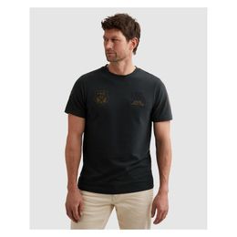 PME-Legend Pme Legend Herren PME LEGEND T-Shirt &raquo;Short sleeve r-neck flat waffle jersey&laquo; mit Logo Prints schwarz M