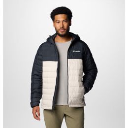 Columbia Herren Steppjacke &raquo;Powder Lite II Hooded Jacket&laquo; mit Rei&szlig;verschluss, in normaler L&auml;nge, w&auml;rmereflektierendes Material schwarz-wei&szlig; XL