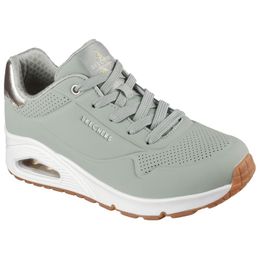 Skechers Damen Sneaker &raquo;UNO GOLDEN AIR&laquo; Freizeitschuh, Halbschuh, Schn&uuml;rschuh mit Metallic-Einsatz gr&uuml;n 40