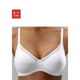 Nuance by Lascana T-Shirt-BH mit B&uuml;gel und nahtlosen Cups aus Microfaser wei&szlig; 90, Cup F T-Shirt-BH