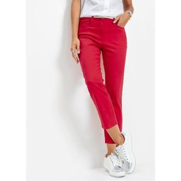 bonprix Damen bonprix Stretch-Hose 7/8-L&auml;nge, schmale Passform, aus &uuml;berwiegend Baumwolle rot 36, N-Gr