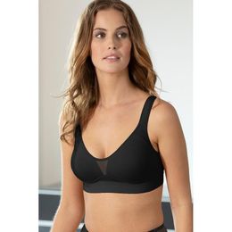 Nina von C. Damen Soft-BH &raquo;COTTON SHAPE&laquo; ohne B&uuml;gel, pflegeleicht, weich, elastisch, bequem, Baumwollmix schwarz 75, Cup E