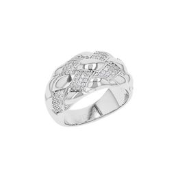 JOOP! Damen JOOP! Fingerring &raquo;Schmuck, Geschenk&laquo; mit Zirkonia (synth.) silber 58, Silber 925 (Sterlingsilber), 5mm