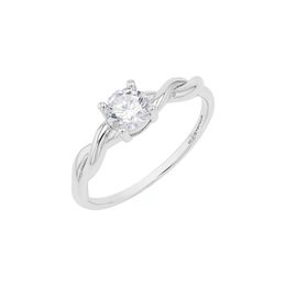 Tom Tailor Damen Tom Tailor Fingerring mit Zirkonia (synth.) 56, Silber 925 (Sterlingsilber), 1,5mm