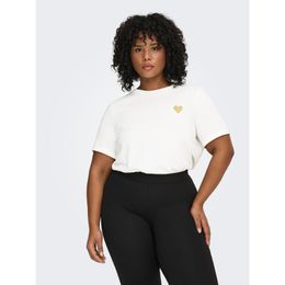 Only Carmakoma Damen Only CARMAKOMA T-Shirt &raquo;CARKITA LIFE S/S LOGO TOP JRS NOOS&laquo; Baumwolle, regular fit L