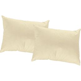 WIRTH Dekokissen &raquo;Natur&laquo; Kissenh&uuml;lle ohne F&uuml;llung, 2 St&uuml;ck beige Baumwolle B/L: 40cm x 40cm, 2 Stk.