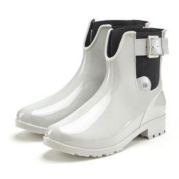 Vivance Damen Gummistiefelette Gummistiefel im Chelsea-Look, Schlupfstiefel, Boots, Stiefel VEGAN grau 42