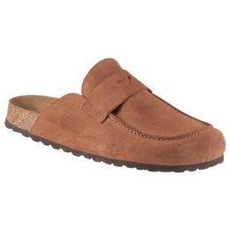 MAN'S WORLD Man's World Herren Clog Schlappen, Sommerschuh, Hausschuh mit ergonomisch geformtem Fu&szlig;bett braun 42