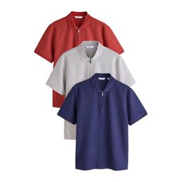 next Shirt male size XXL Navy / Grey / bright red