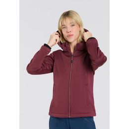 CMP Damen CMP Softshelljacke &raquo;WOMAN JACKET ZIP HOOD&laquo; mit Kapuze mit Kinnschutz, atmungsaktiv, wasserdicht rot 50