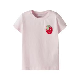 name it M&auml;dchen T-Shirt &raquo;NMFJUANITTA SS TOP BOX&laquo; Baumwollmischung, normal geschnitten rosa 122/128