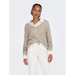 Jacqueline de Yong Jdy Damen JDY Strickpullover &raquo;JDYNEW MEGAN L/S PULLOVER KNT NOOS&laquo; beige S