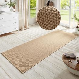 Hanse Home L&auml;ufer &raquo;Nature 600&laquo; rechteckig 5 mm H&ouml;he Flachgewebe, In- & Outdoor, Rutschfest, Flur, K&uuml;che, Garten, Terrasse beige Polypropylen (PP) B : 