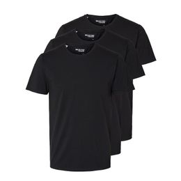 Selected Herren Selected T-Shirt &raquo;SLHROLAND SS O-NECK TEE 3-PACK NOOS&laquo; schwarz XL