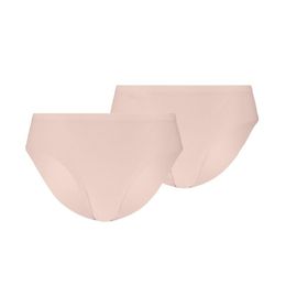 Puma Damen Puma Slip &raquo;Puma WOMEN INVISIBLE COTTON BRIEFS 2P&laquo; nahtlose R&auml;nder f&uuml;r eine unsichtbare Passform beige XXL